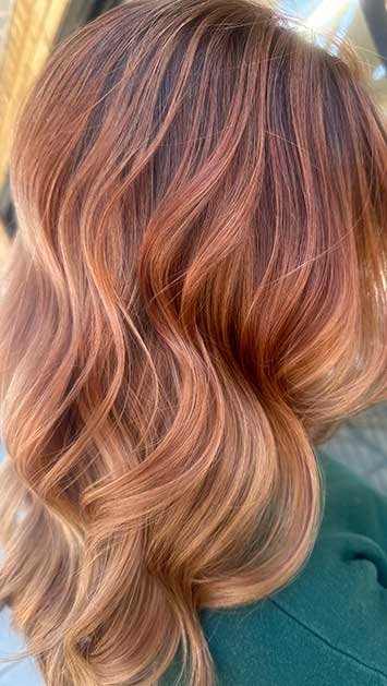 copper blond highlights